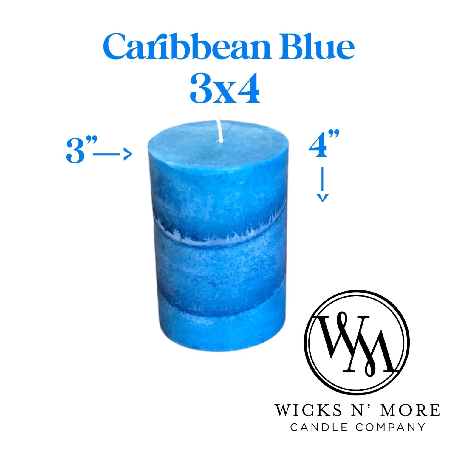 Caribbean Blue Candle - Wicks N' More Candle Company