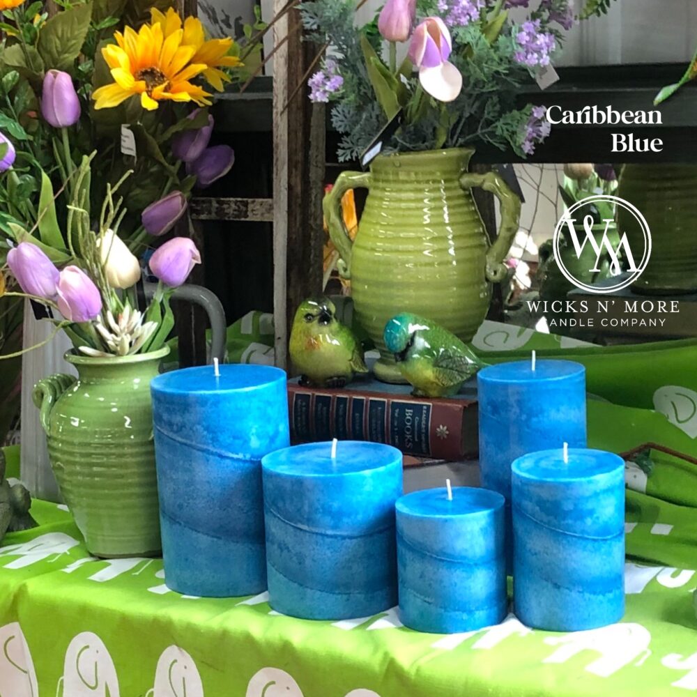 Caribbean Blue Candle - Wicks N' More Candle Company
