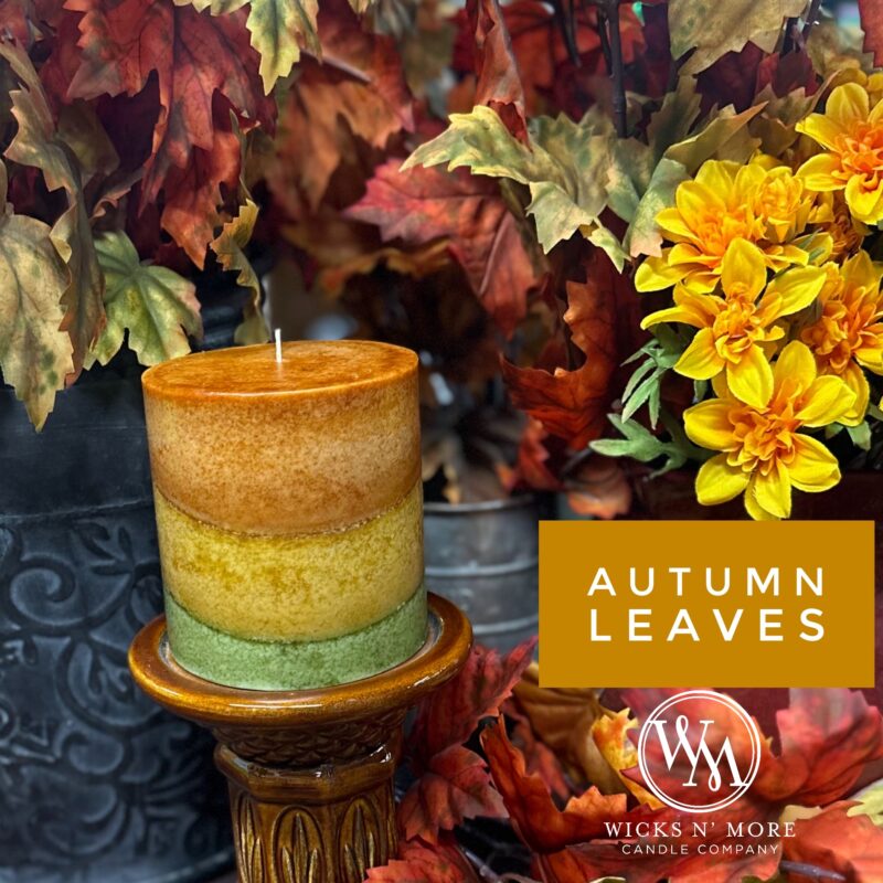 Autumn Leaves Unscented Candle - Wicks N' More Candle Company