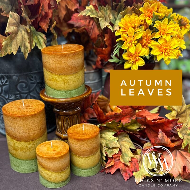 Autumn Leaves Unscented Candle - Wicks N' More Candle Company